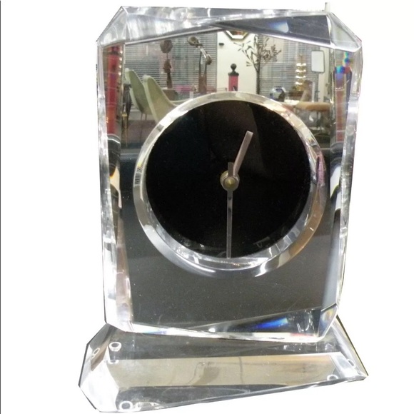 Other | Mid Century Modern Mirrored Lucite Clock Mcm | Poshmark